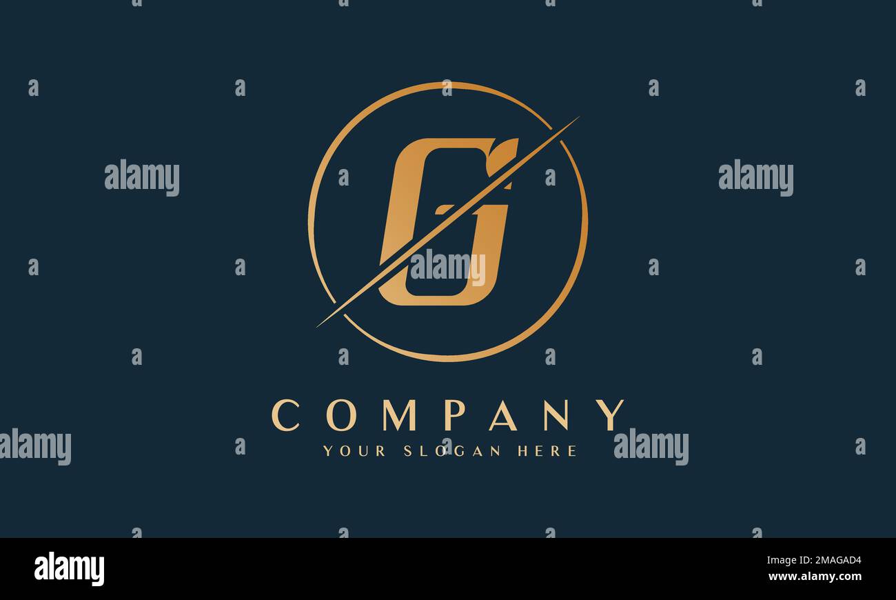 Sliced Letter G Logo With Circle Shape. Letter G Luxury Logo Template ...