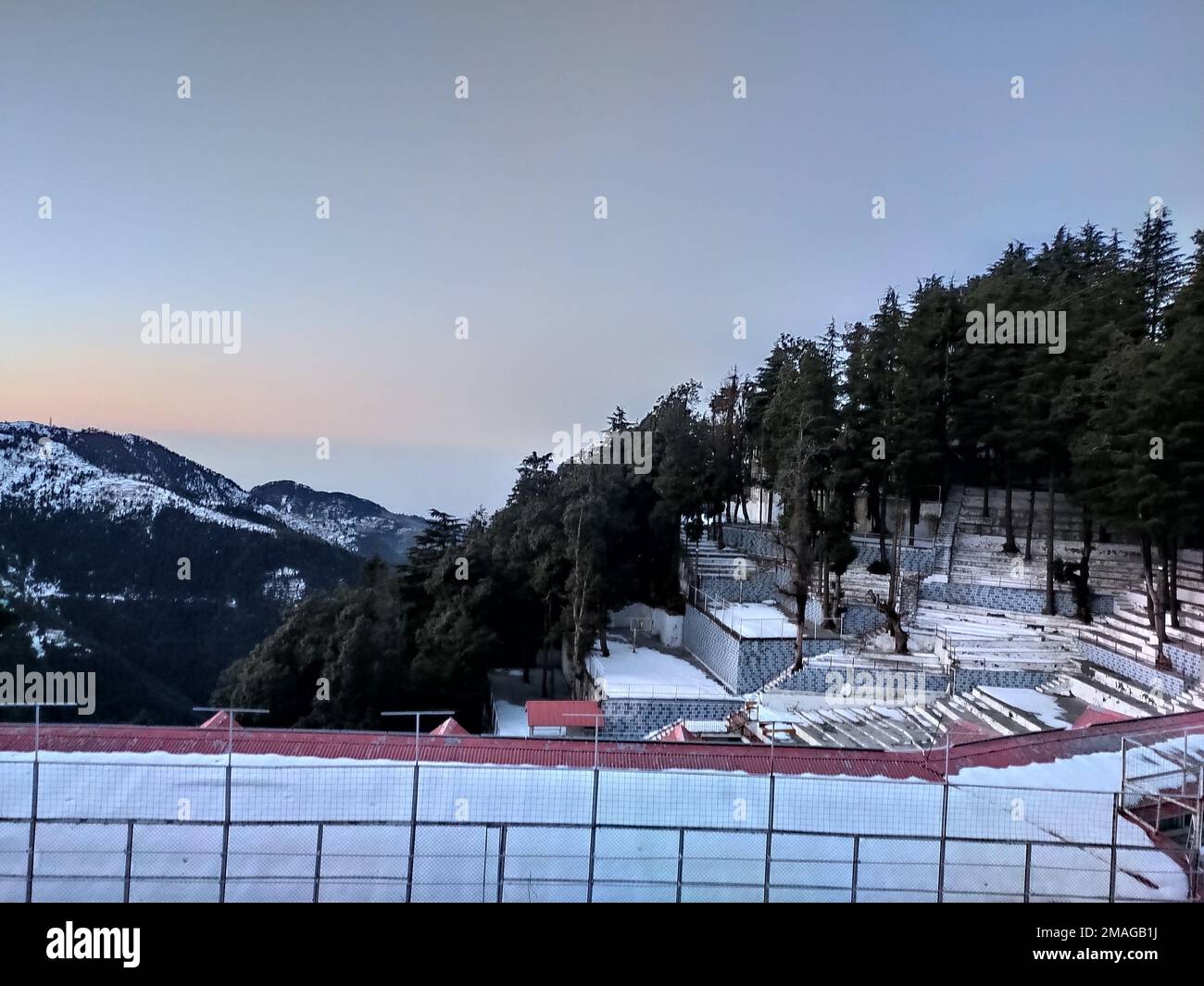 The Malam Jabba Ski resort by Samsons Group at sunrise with clear sky ...