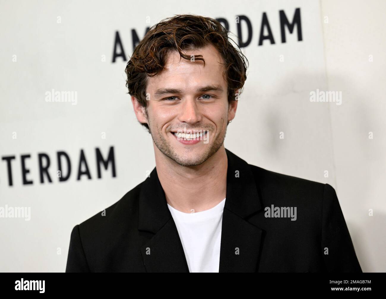 Brandon Flynn attends the world premiere of "Amsterdam" at Alice Tully ...