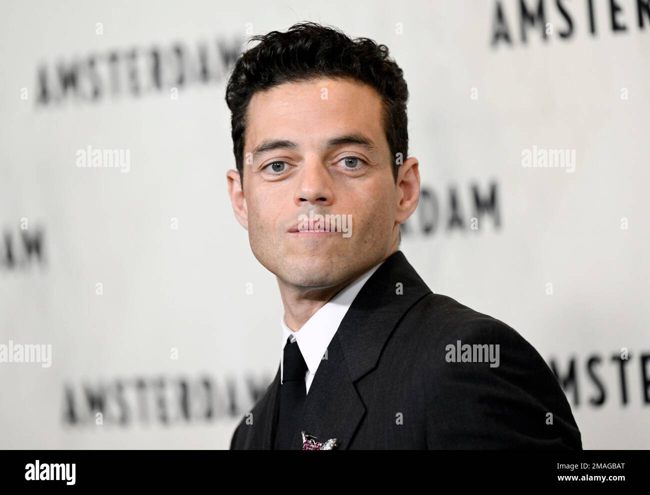 Rami Malek attends the world premiere of "Amsterdam" at Alice Tully ...