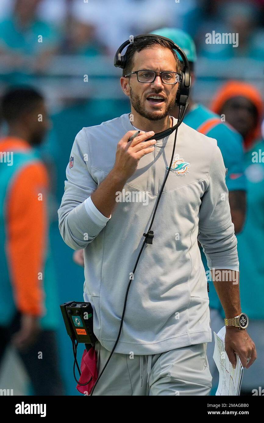 Miami Dolphins head coach Mike McDaniel walks on the sideline during ...