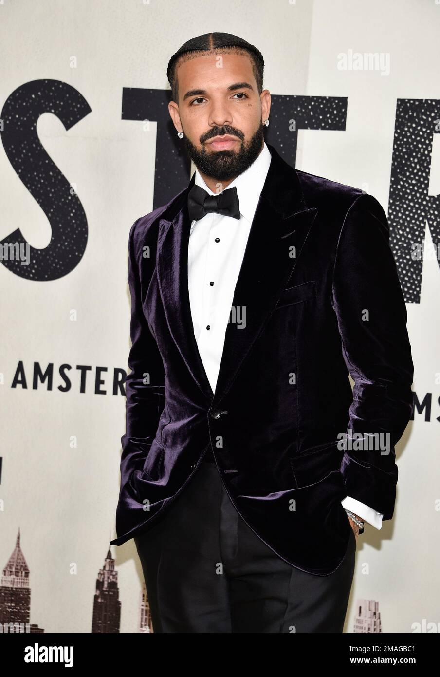 Drake attends the world premiere of "Amsterdam" at Alice Tully Hall on ...