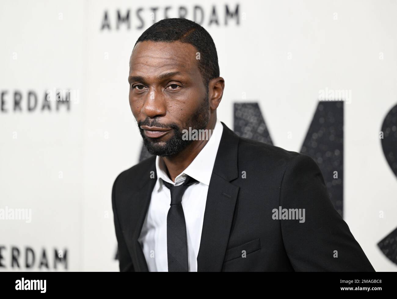 Leon Robinson attends the world premiere of "Amsterdam" at Alice Tully ...