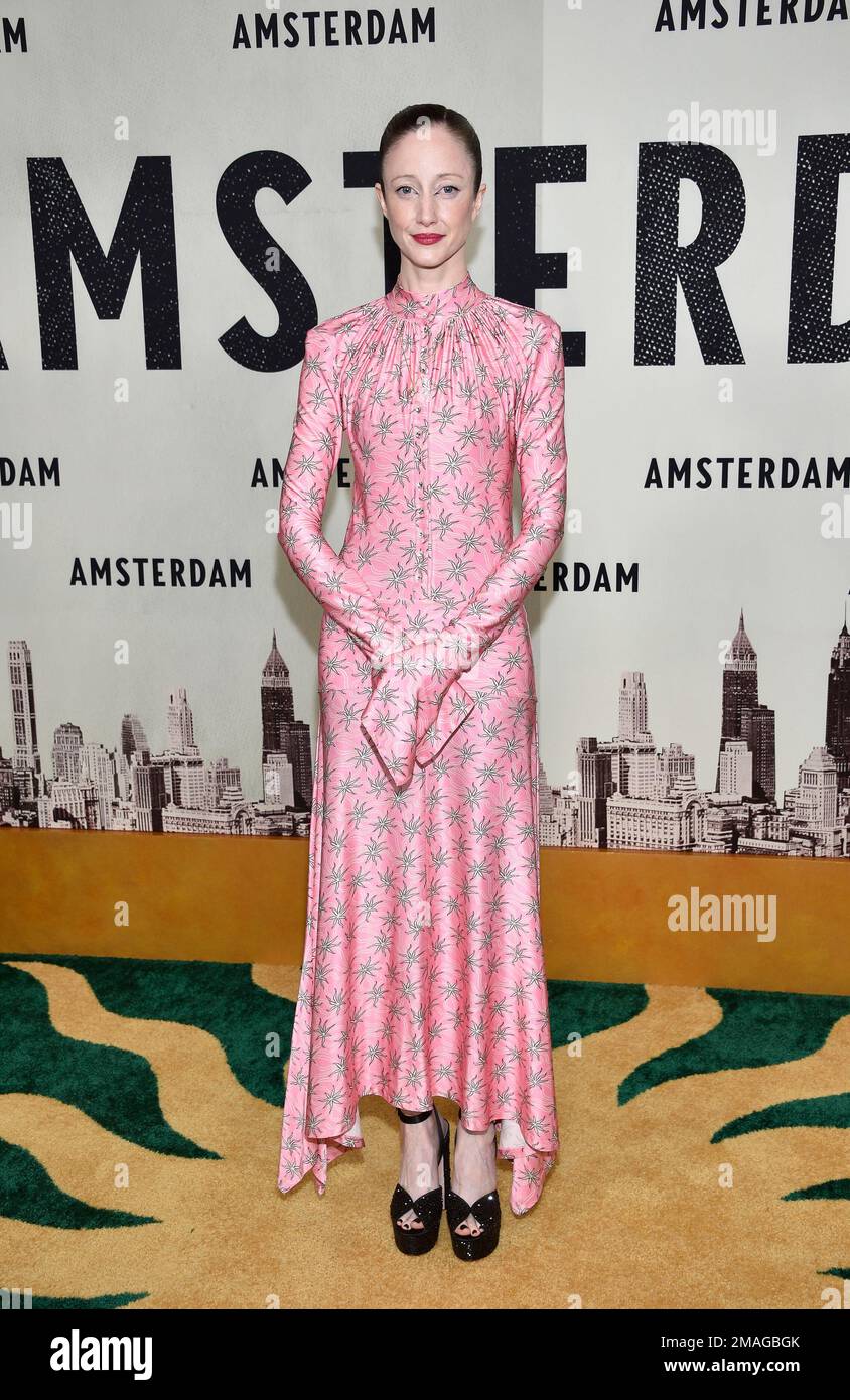 Andrea Riseborough attends the world premiere of "Amsterdam" at Alice ...
