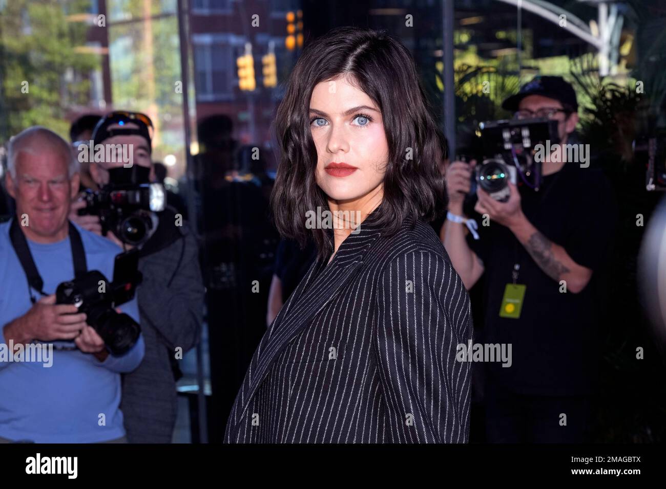 Alexandra Daddario arrives at the Michael Kors Spring/Summer 2023 ...