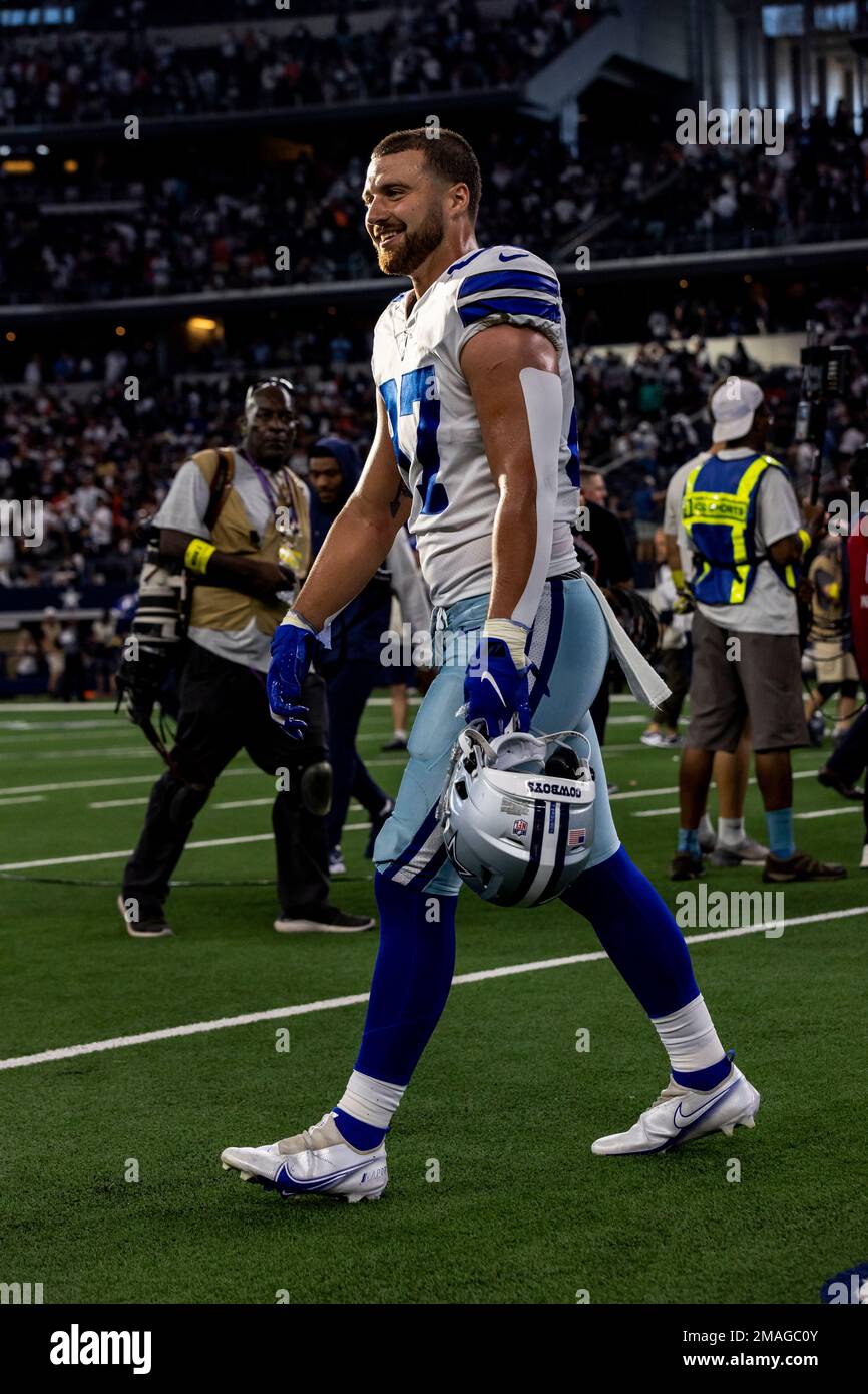 Dallas Cowboys tight end Jake Ferguson (87) is seen after an NFL ...