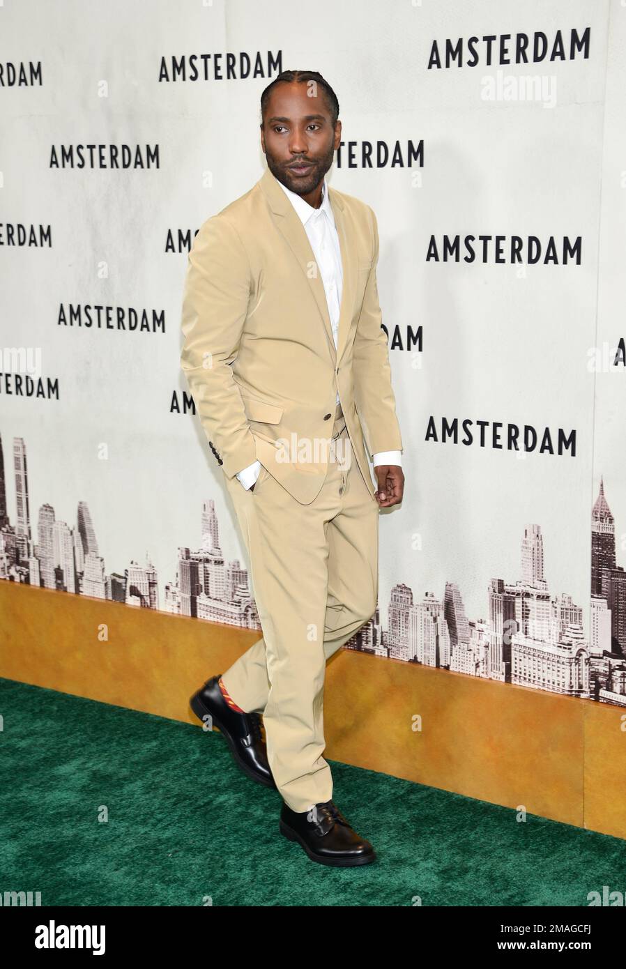 John David Washington attends the world premiere of "Amsterdam" at ...