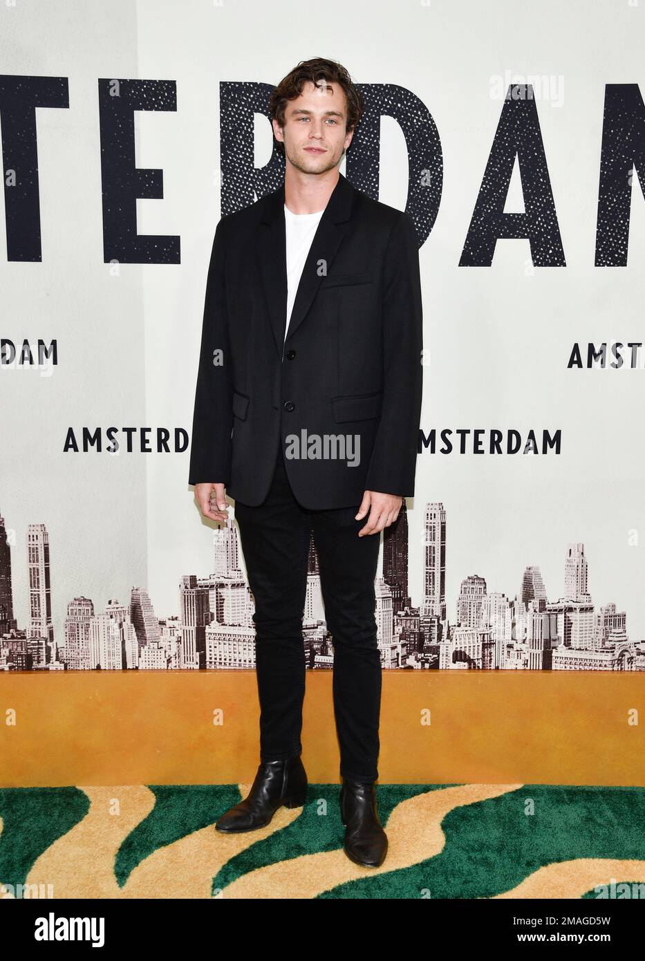 Brandon Flynn attends the world premiere of "Amsterdam" at Alice Tully ...
