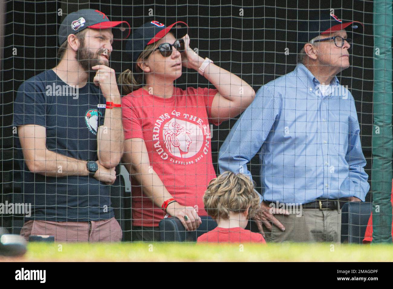 Ohio Governor Mike DeWine, right, and his son Mark and daughter-in-law ...