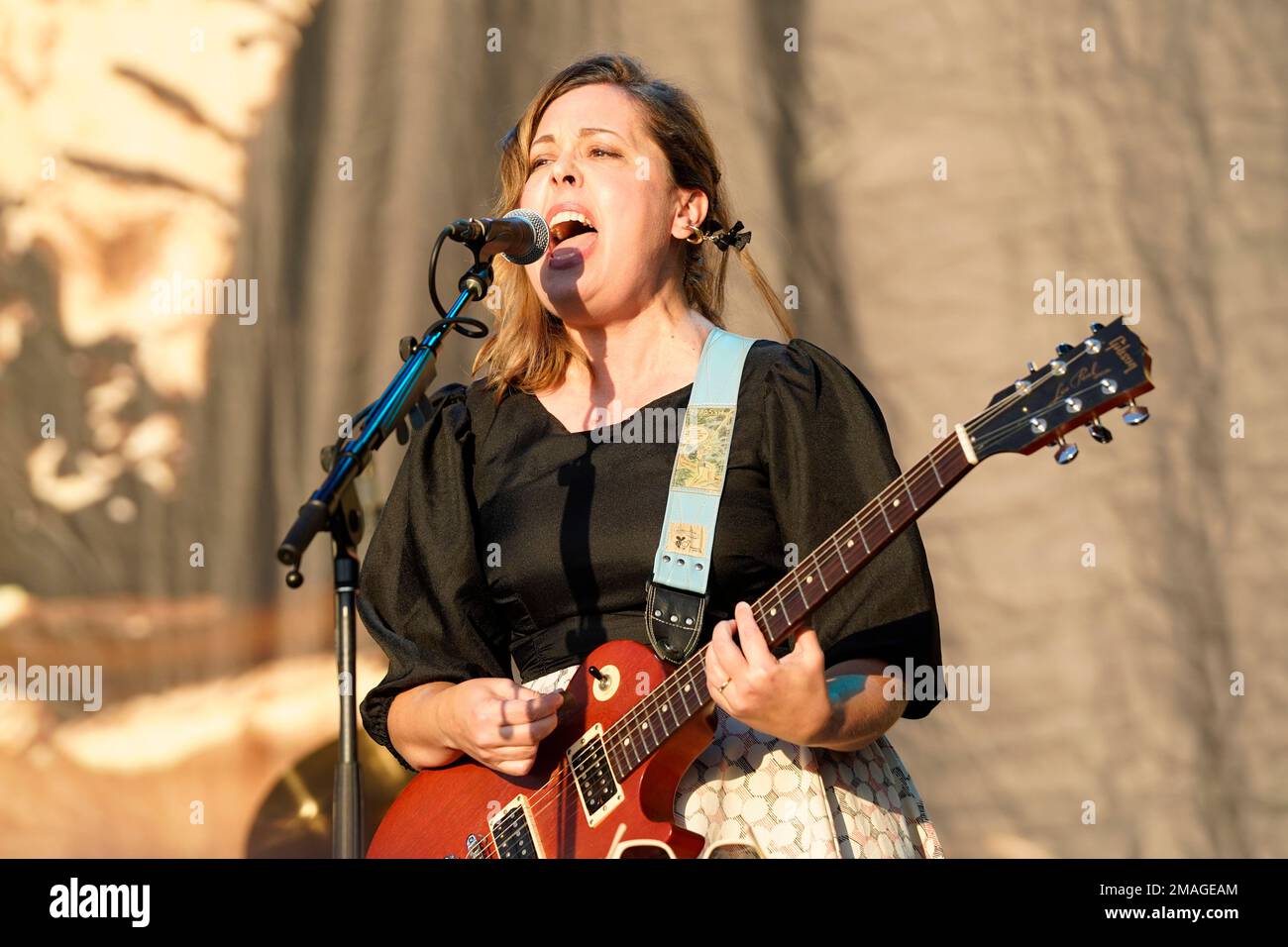 Corin Tucker of Sleater Kinney performs on day three of Riot Fest on ...