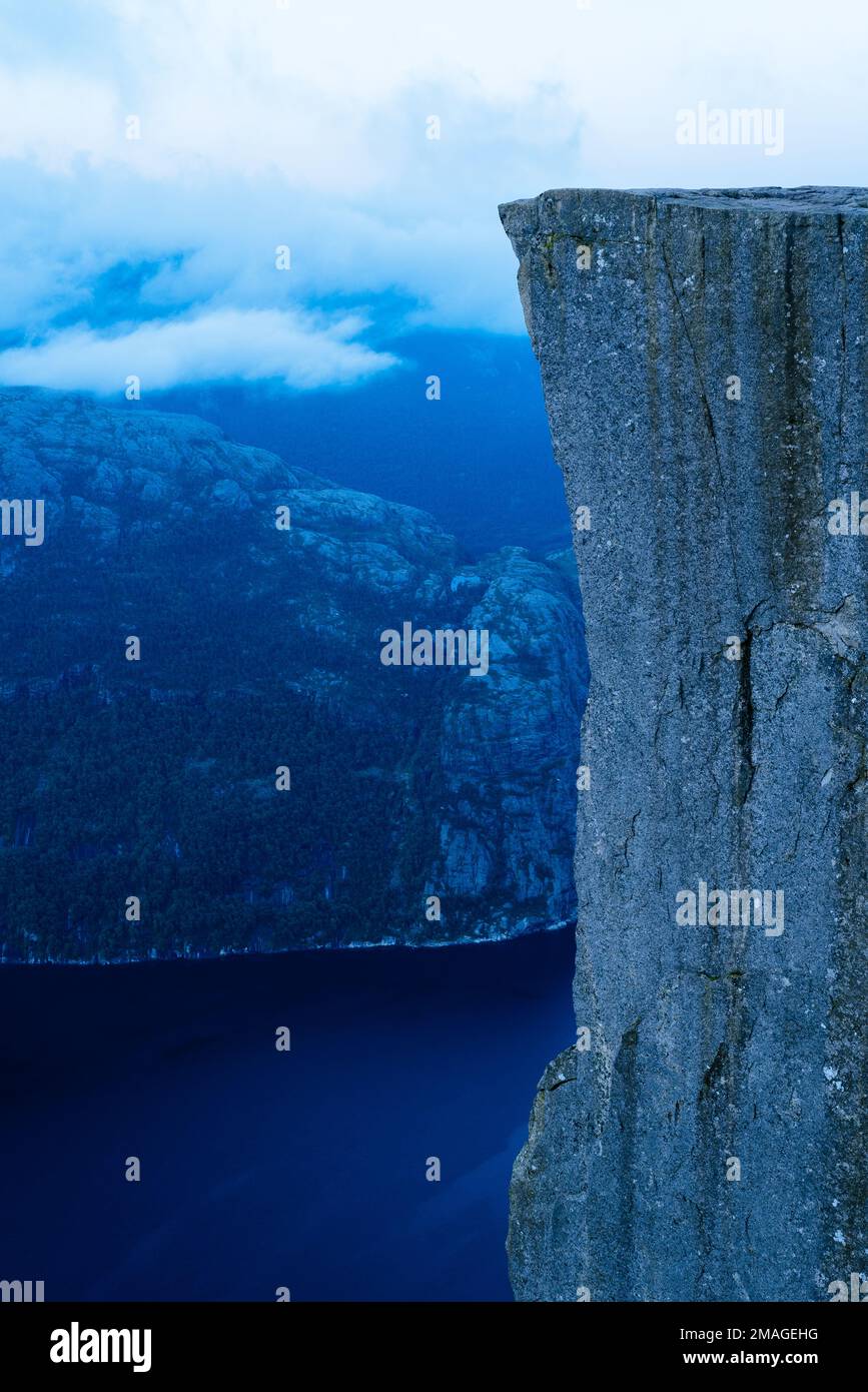 Preikestolen - amazing rock in Norway. Pulpit Rock, the most famous ...