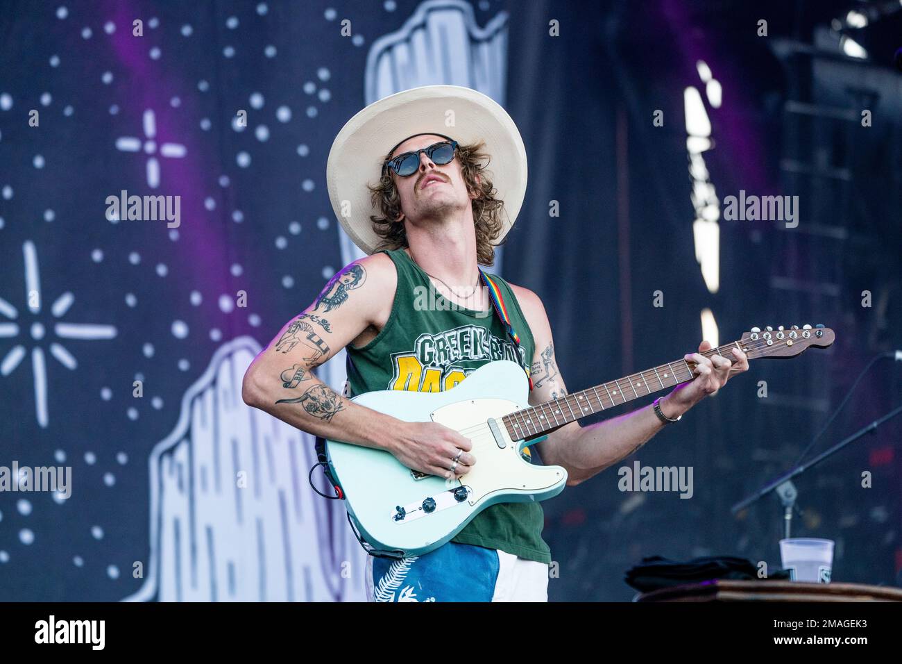 Taylor Meier of Caamp performs at Bourbon and Beyond Music Festival at ...