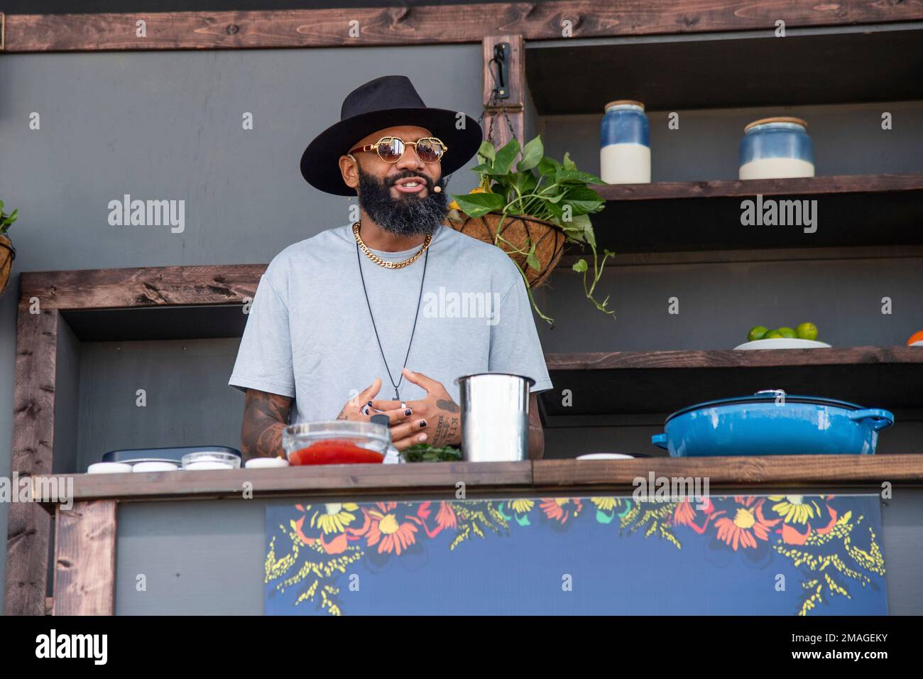Justin Sutherland is seen at Bourbon and Beyond Music Festival at ...