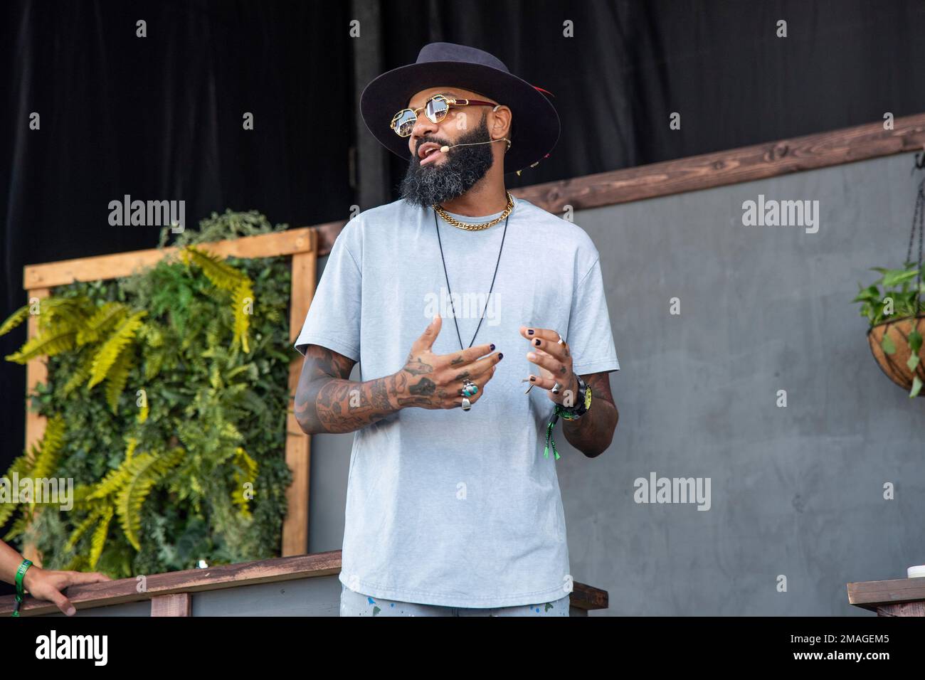 Justin Sutherland is seen at Bourbon and Beyond Music Festival at ...