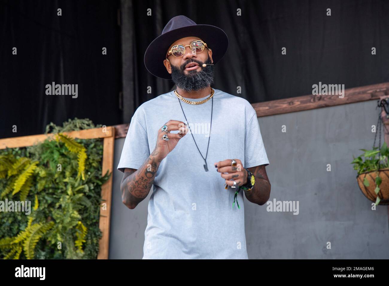 Justin Sutherland is seen at Bourbon and Beyond Music Festival at ...