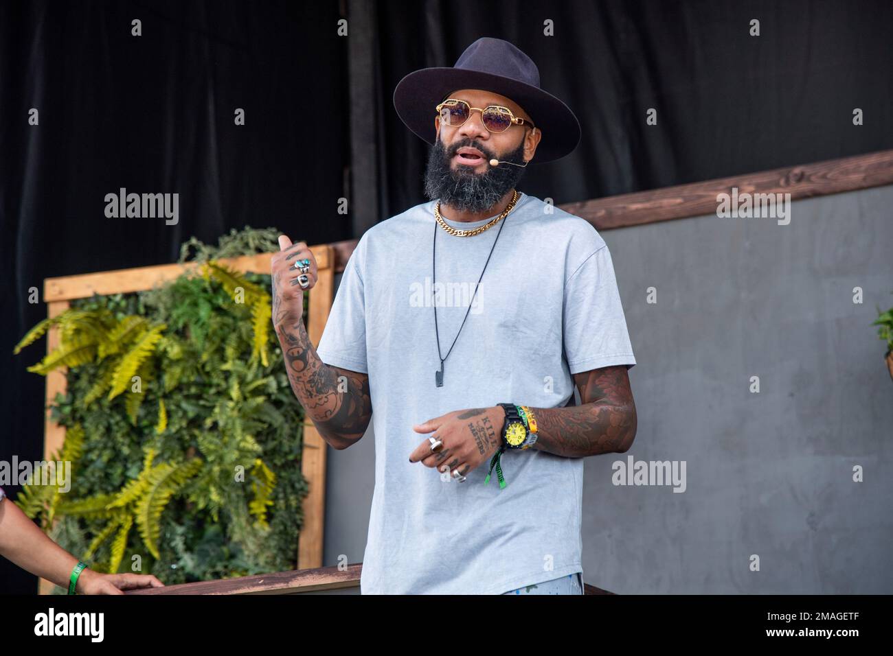 Justin Sutherland is seen at Bourbon and Beyond Music Festival at ...