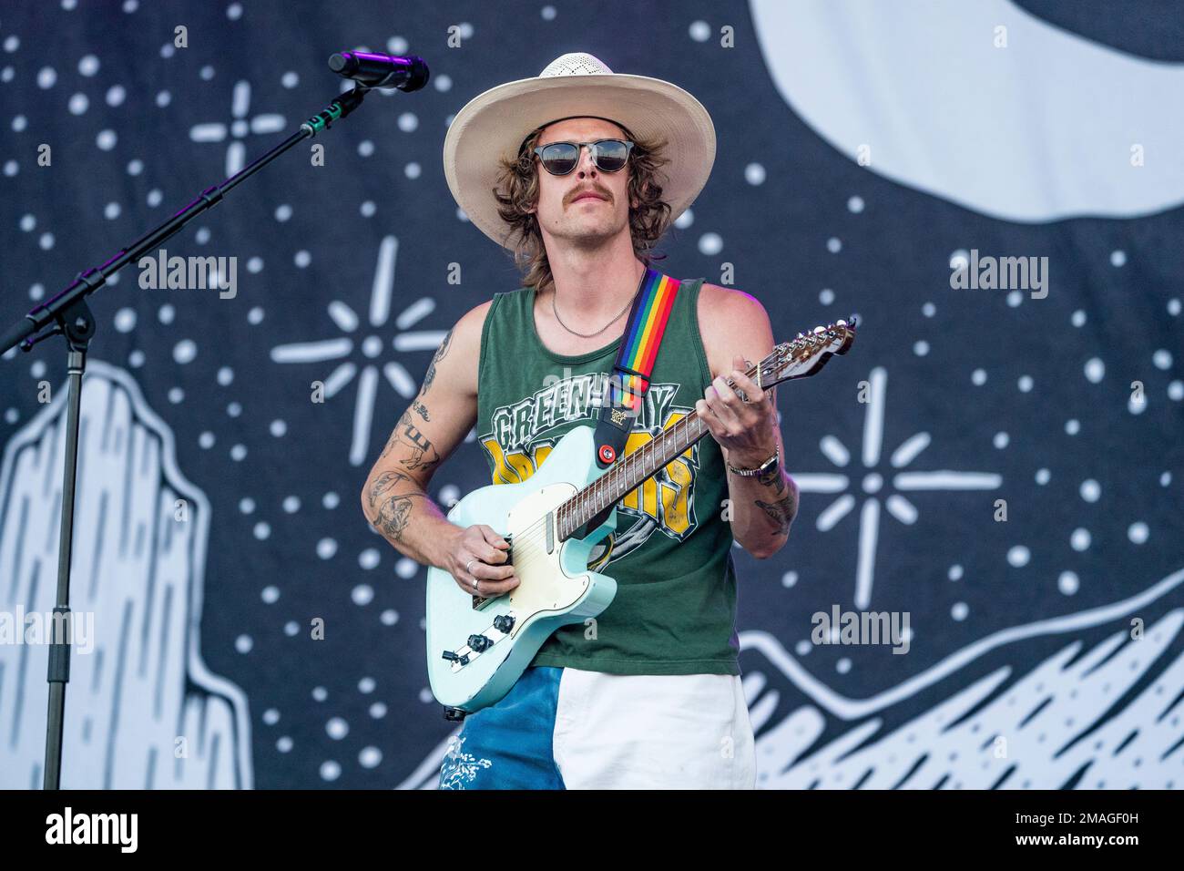 Taylor Meier of Caamp performs at Bourbon and Beyond Music Festival at ...
