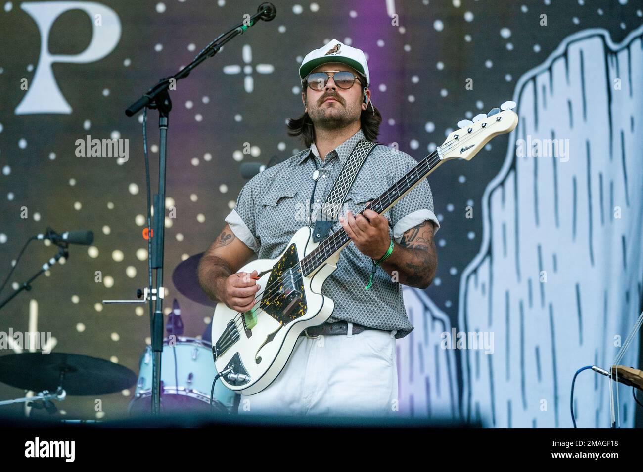 Matt Vinson of Caamp performs at Bourbon and Beyond Music Festival at ...