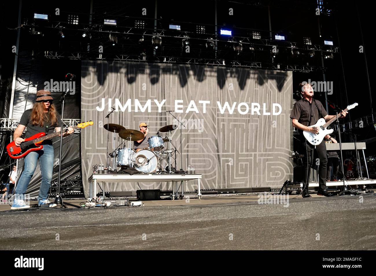 Rick Burch, from left, Zach Lind, and Jim Adkins of Jimmy Eat World ...