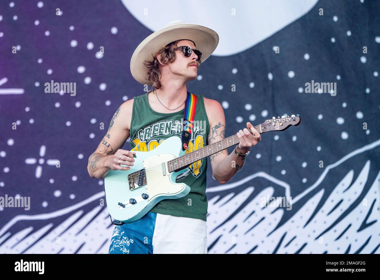 Taylor Meier of Caamp performs at Bourbon and Beyond Music Festival at ...