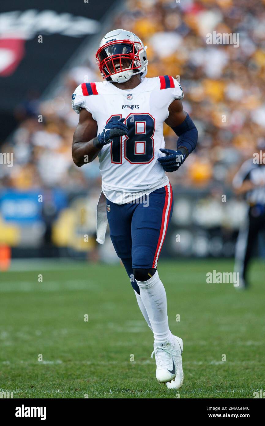 New England Patriots wide receiver Matthew Slater (18) covers a kick ...