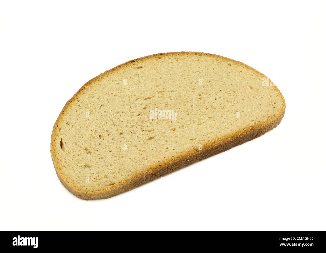 Full slice of rye and wheat bread isolated on white background Stock ...