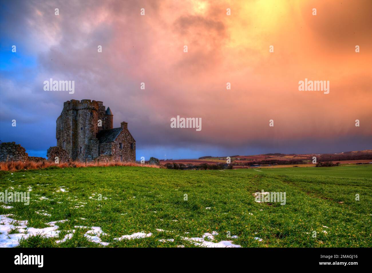 inchdrewer castle banff aberdeenshire scotland Stock Photo - Alamy