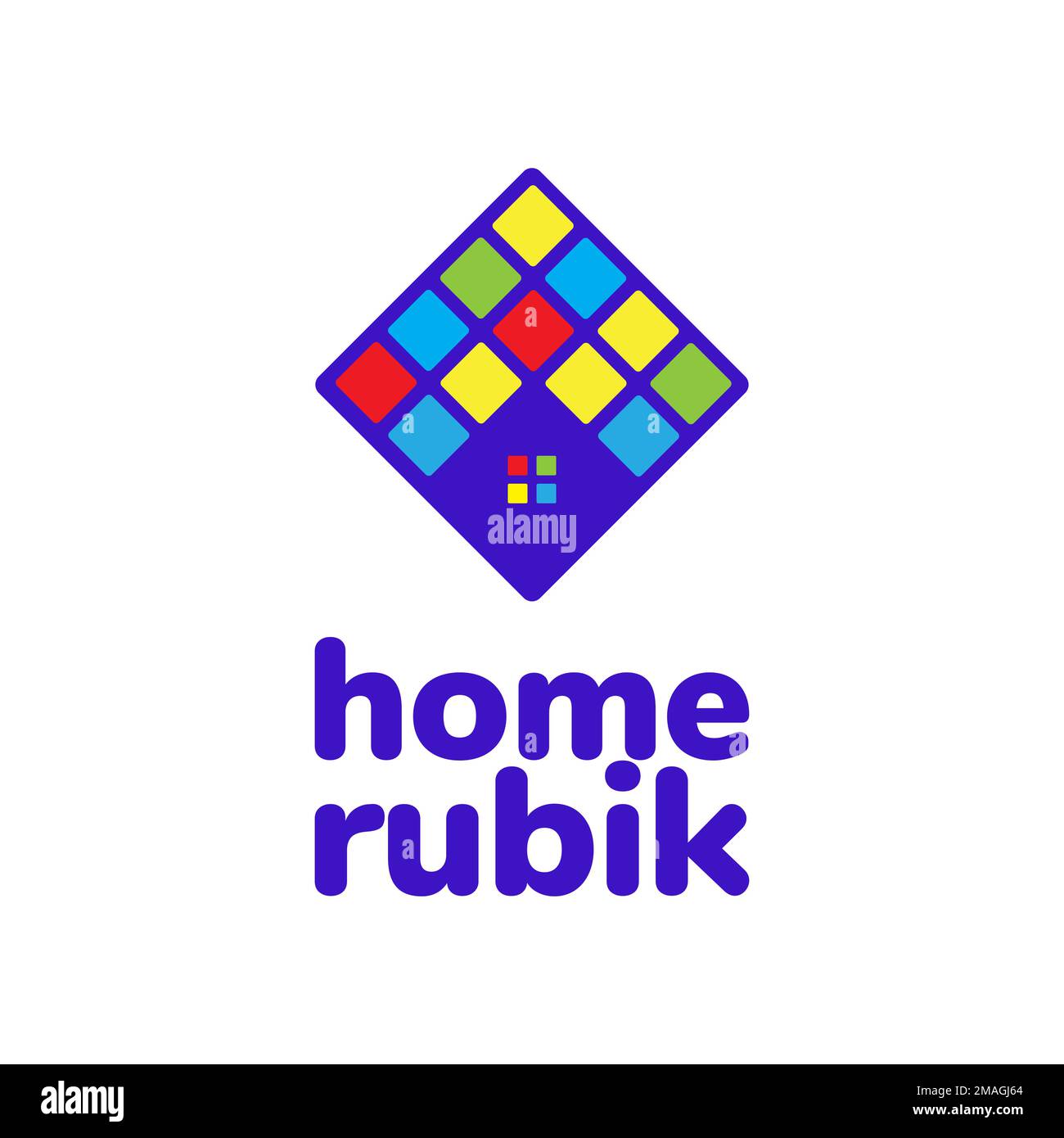 toy game rubik home store market shop smart abstract modern logo design ...