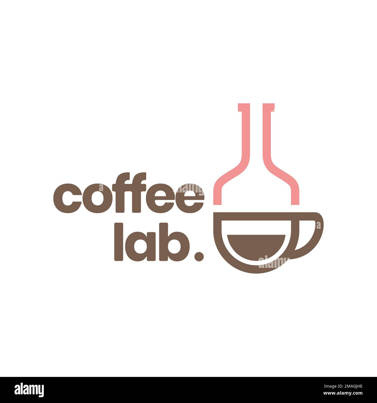 labs glass with coffee cup science taste formula drink bean logo design ...