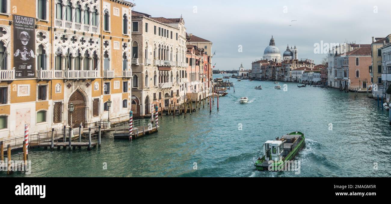 Grand Canal with Palazzo Cavalli-Franchetti , Venice, Italy. Erected in ...