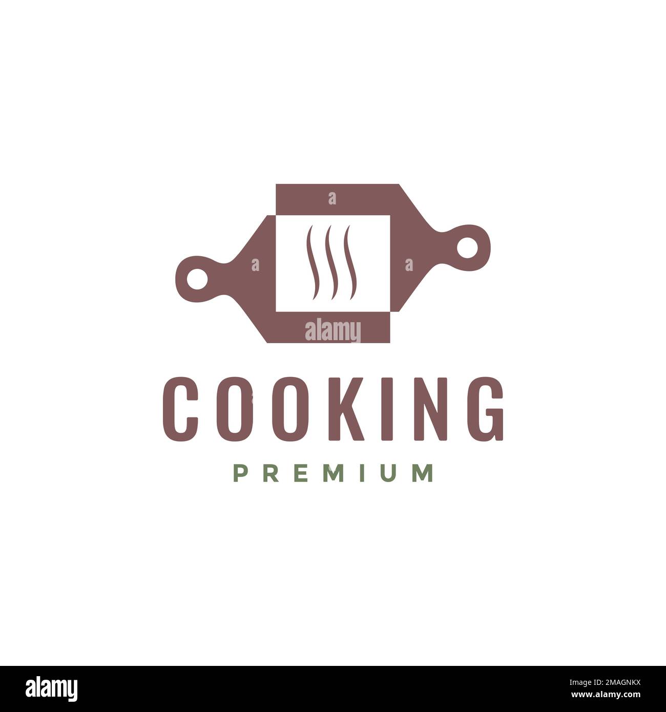 cutting board cooking food modern flavor logo design vector icon ...