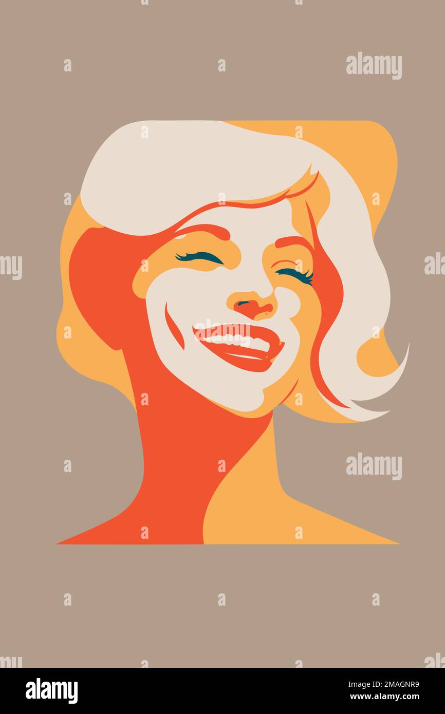 Happy adult woman model Stock Vector Images - Alamy