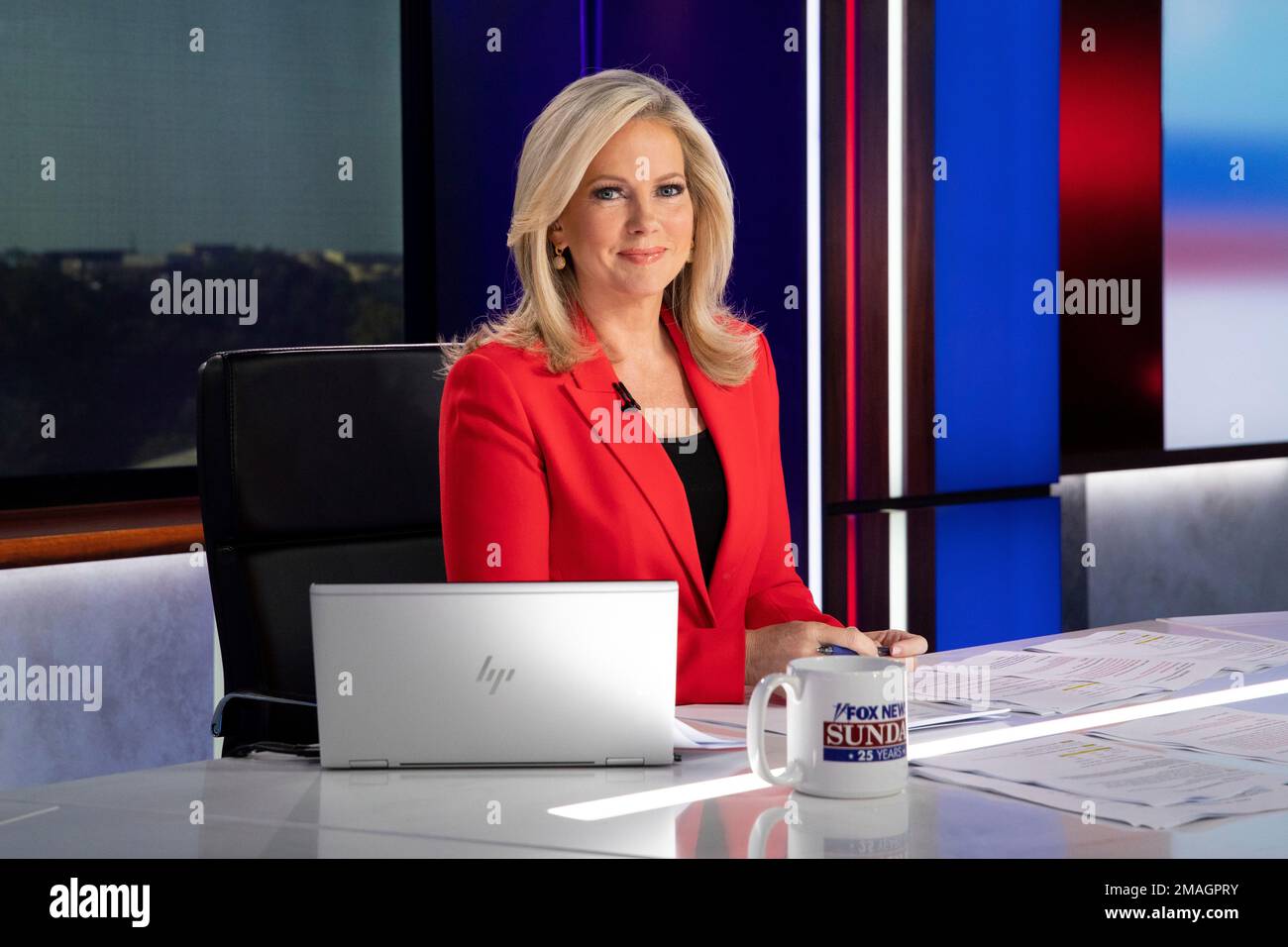 Shannon Bream poses for a portrait before a live broadcast of FOX News ...