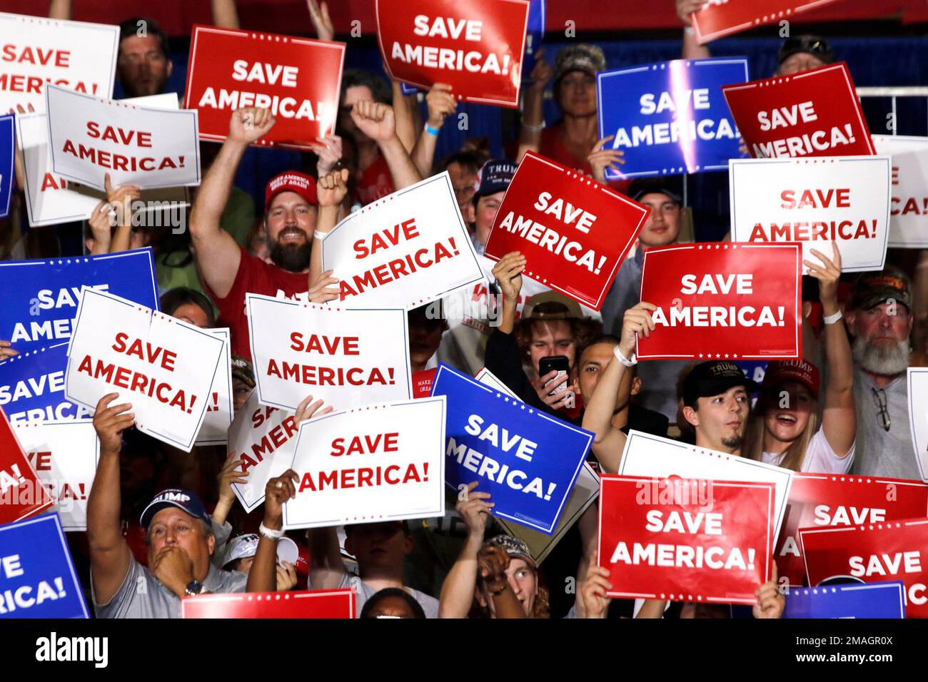 The crowd during Former President Donald Trump speech at a campaign ...