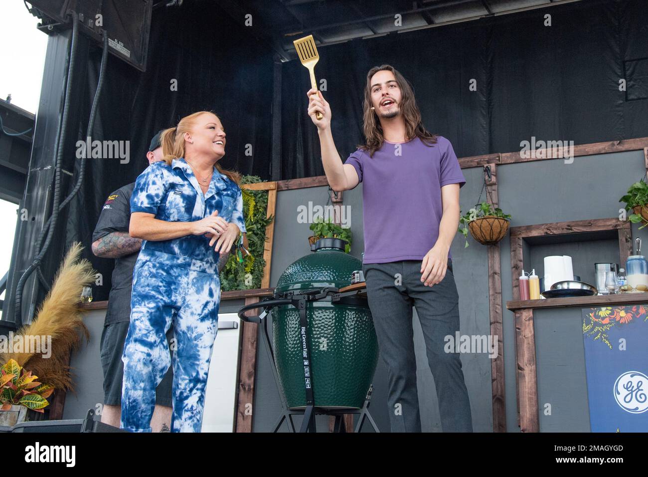 Tiffani Faison, left, and Sam Kiszka are seen at Bourbon and Beyond ...