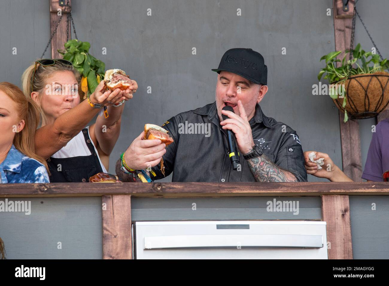 Chris Santos is seen at Bourbon and Beyond Music Festival at Kentucky ...