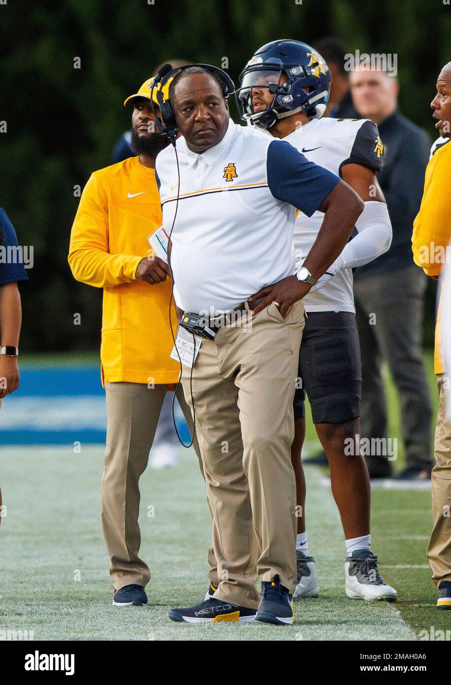 North Carolina A&T head coach Sam Washington walks the sideline during ...