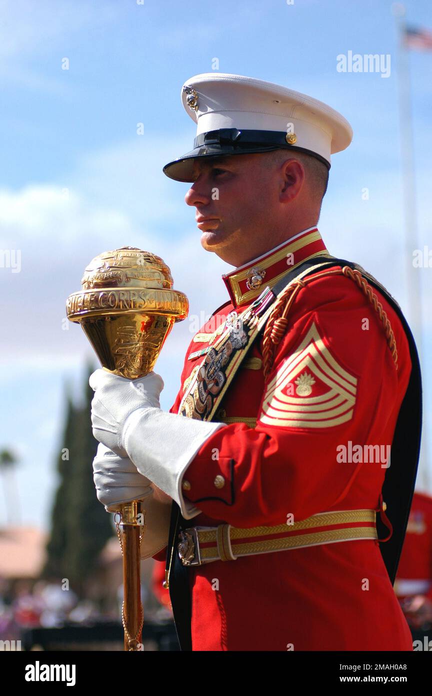 070227-M-1726S-074. [Complete] Scene Caption: Lead by their Drum Major ...