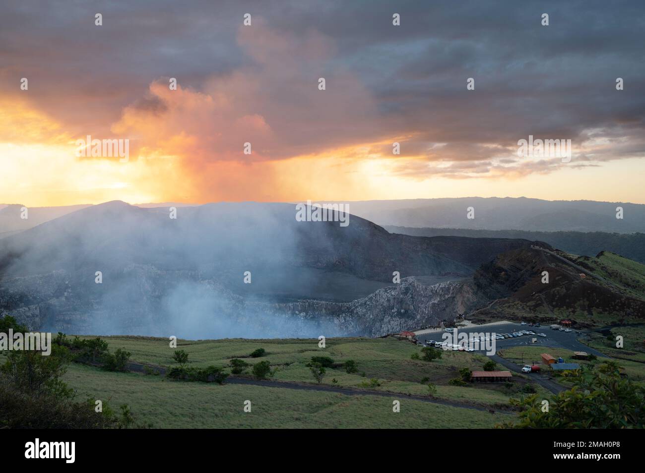 Masaya national volcano park in Nicaragua. Tourist destination in ...