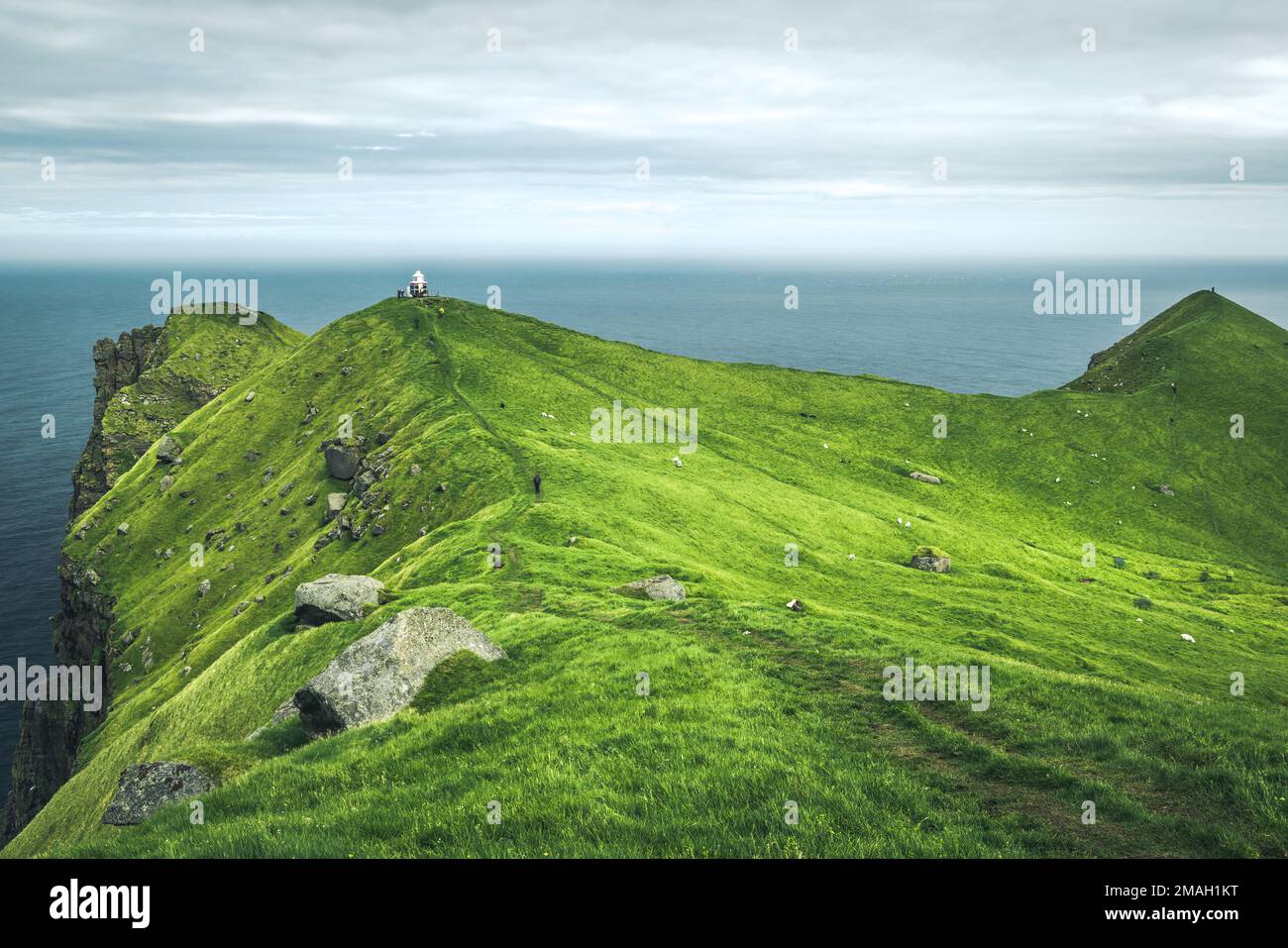 Kallur Lighthouse, Kalsoy, Faroe Islands Stock Photo - Alamy