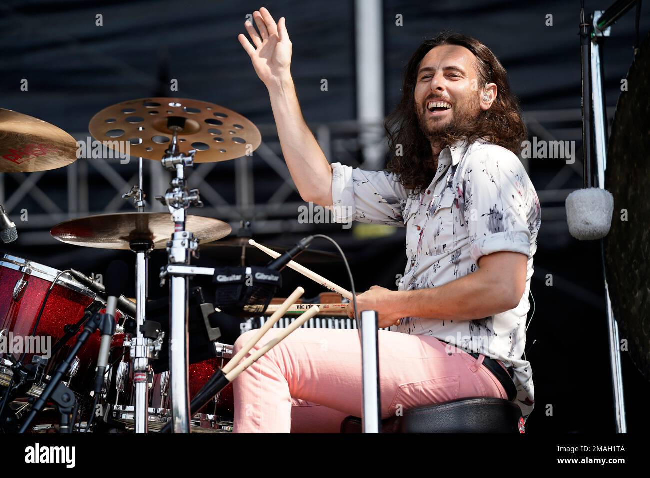 Matt Thomas of The Joy Formidable performs on day two of Riot Fest on ...