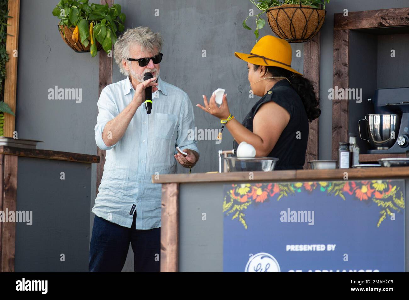 Neil Finn, left, and Sam Fore are seen at Bourbon and Beyond Music ...