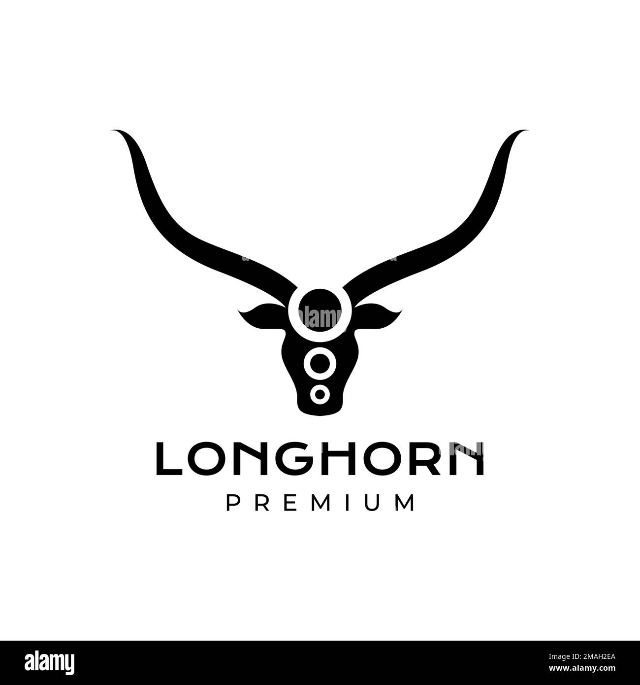 head long horn impala savanna wildlife modern geometric circle logo ...