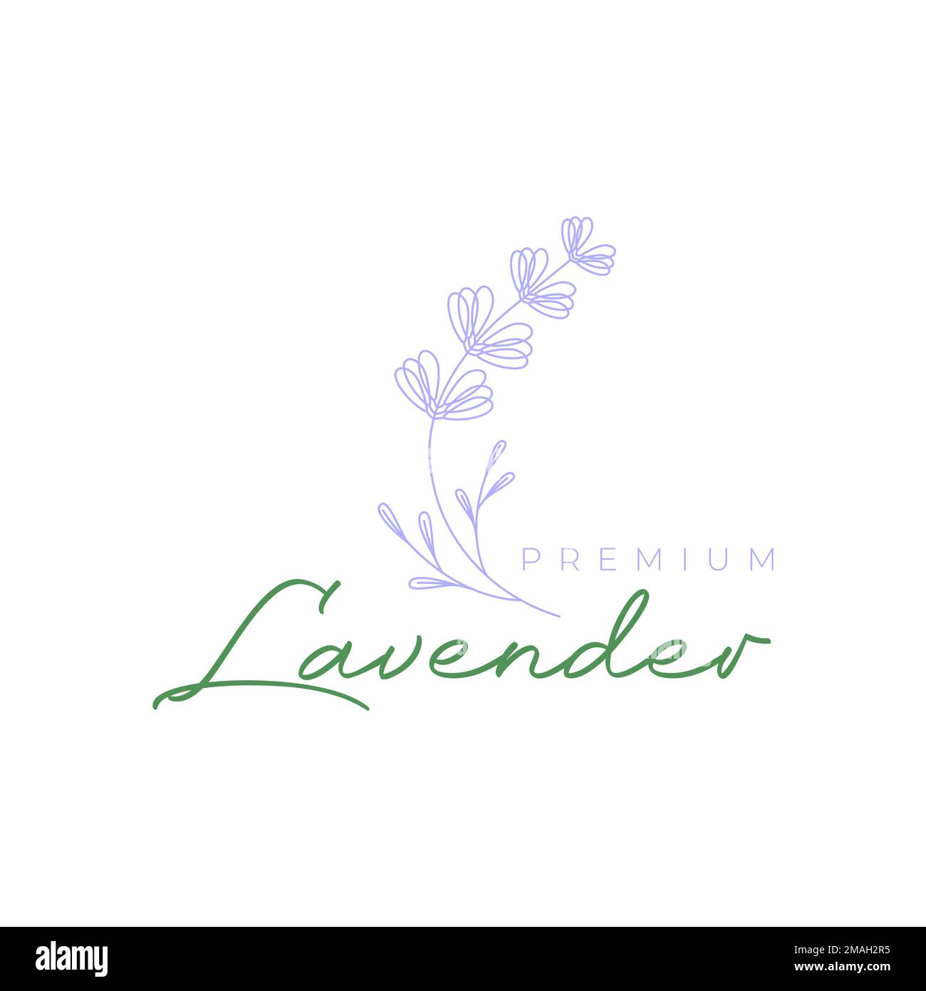 plant flower lavender beauty smell fragrant line minimal feminine logo ...