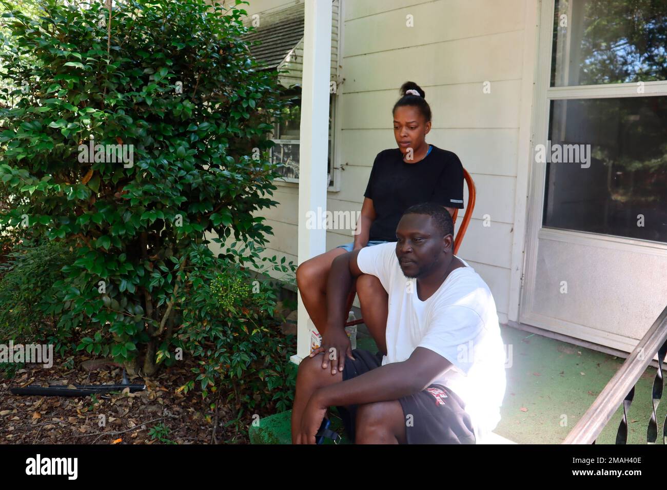 Denise Tate, left, and Terry Manning, right, are photographed on Thursday, Sept. 1, 2022 in ...