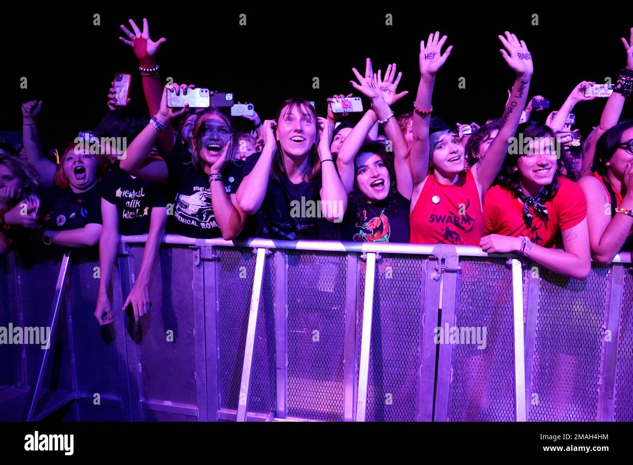 Festivalgoers are seen on day one of Riot Fest on Friday, Sept. 16 ...