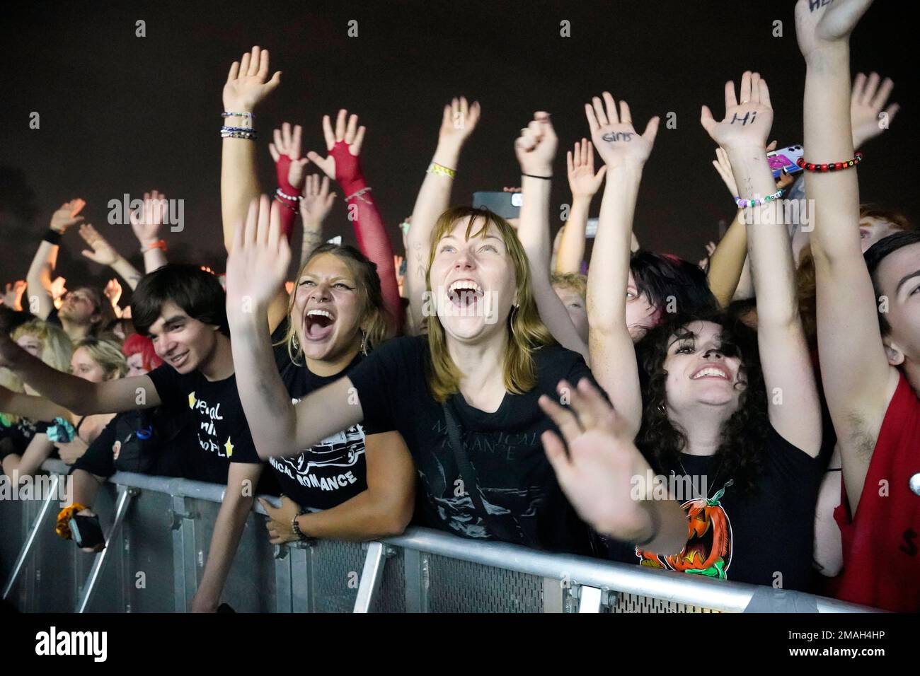 Festivalgoers are seen on day one of Riot Fest on Friday, Sept. 16 ...