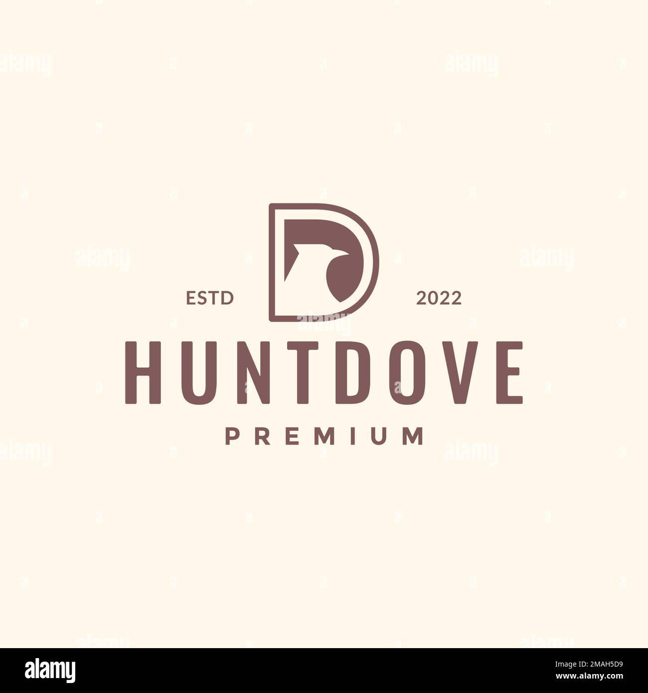 falcon hunt dove letter d initial logo design vector icon illustration template Stock Vector ...