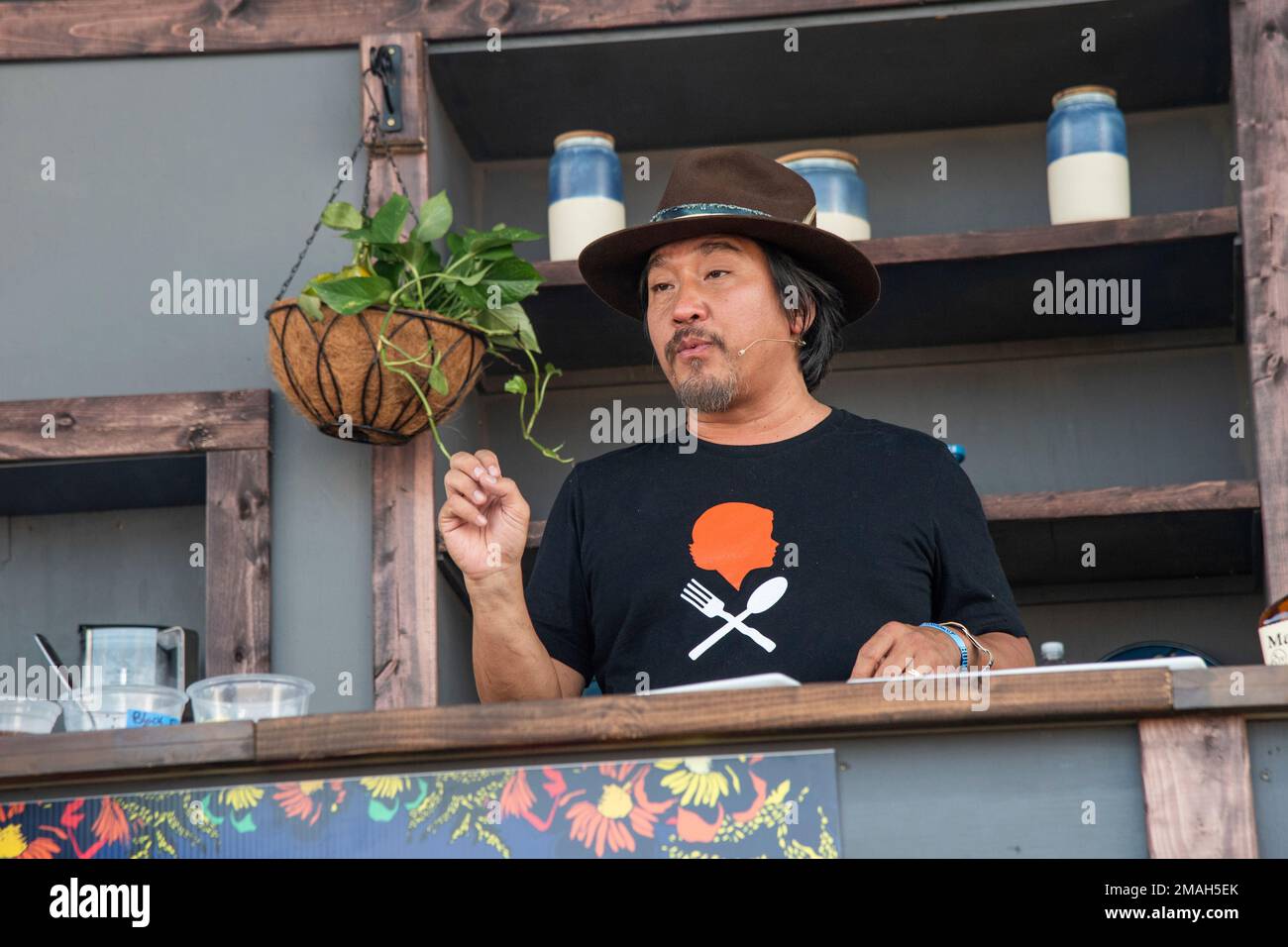 Edward Lee is seen at Bourbon and Beyond Music Festival at Kentucky ...