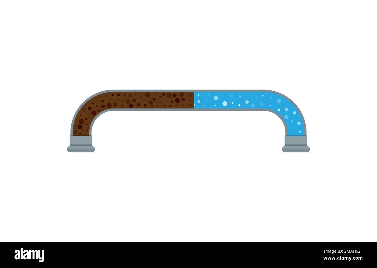 A vector stock illustration with clogged pipe and trash inside isolated ...
